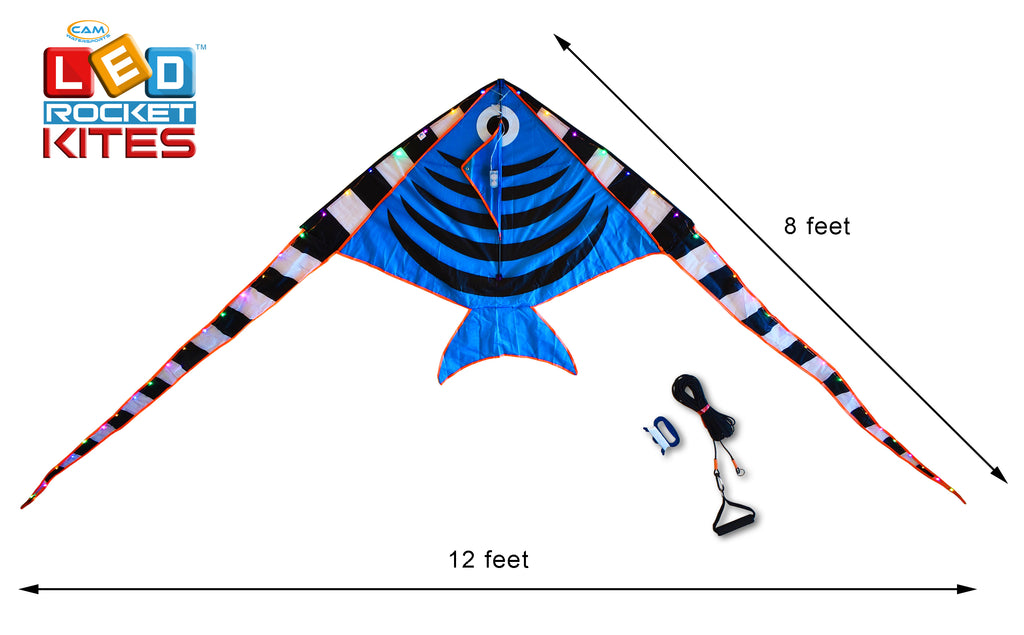 LED Rocket Kites™ - Fish Kite with 48 LED Lights – CAM Watersports