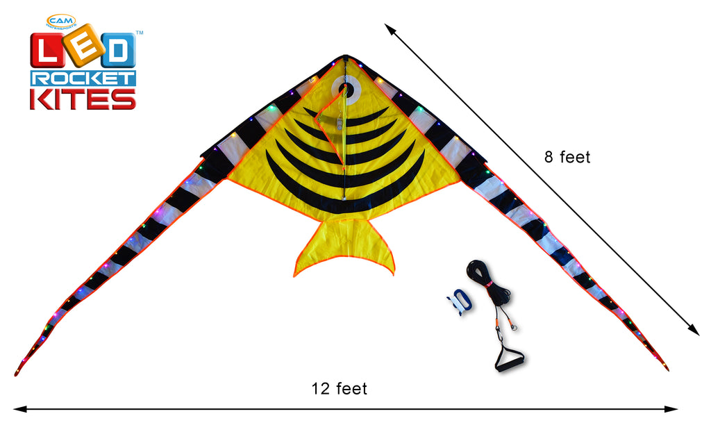 LED Rocket Kites™ - Fish Kite with 48 LED Lights – CAM Watersports